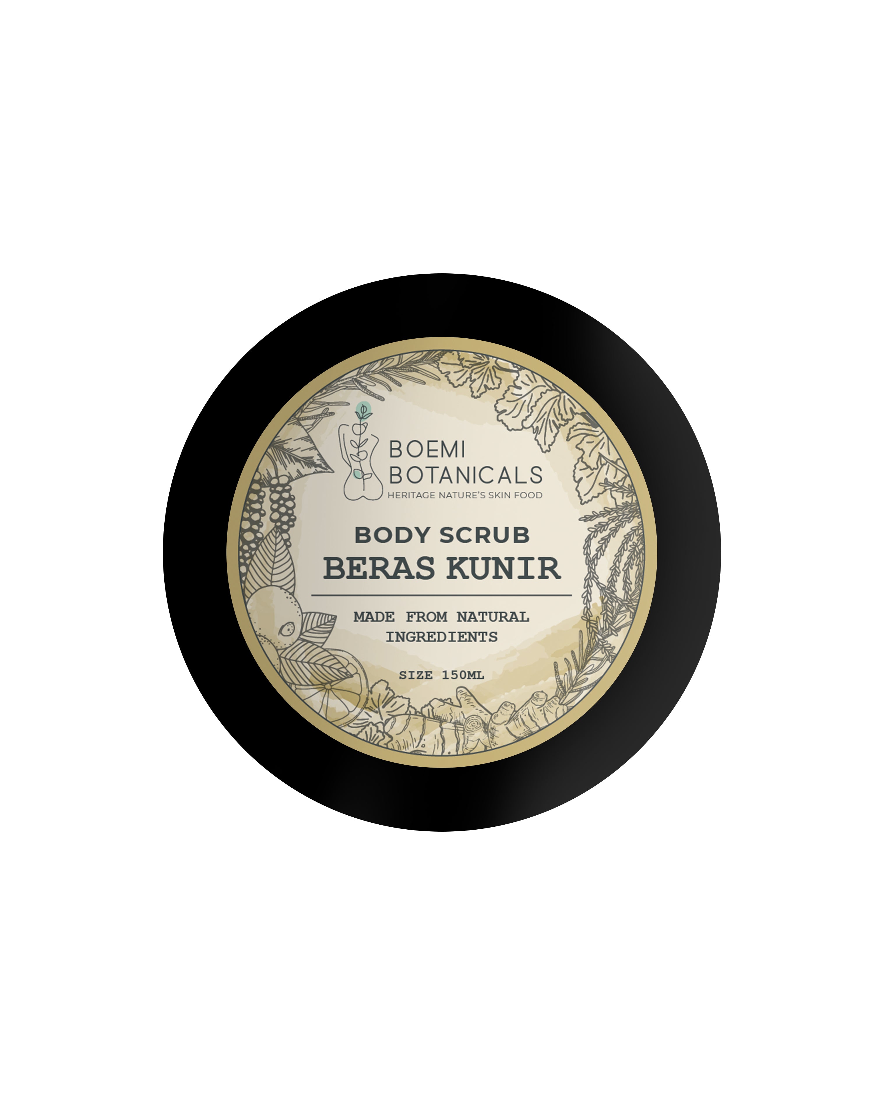 Body Scrub - BERAS KUNIR (Aroma Terapi) - BOEMI Botanicals